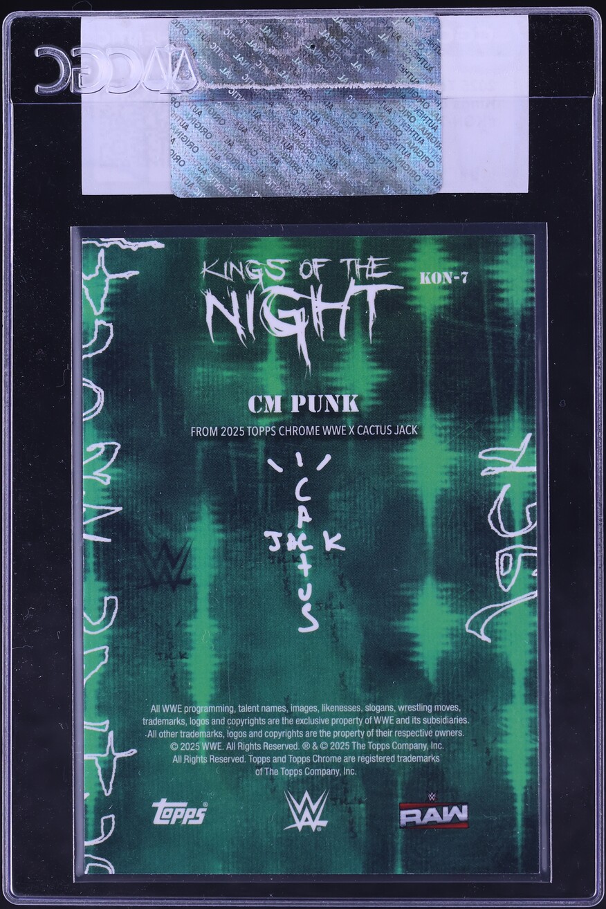 2025 Topps Chrome WWE Cactus Jack Kings Of The Night CM Punk #KON-7 CGC ...