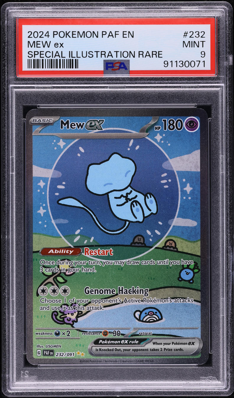 2024 Pokemon SV Paldean Fates Special Illustration Rare Mew ex #232 PSA ...
