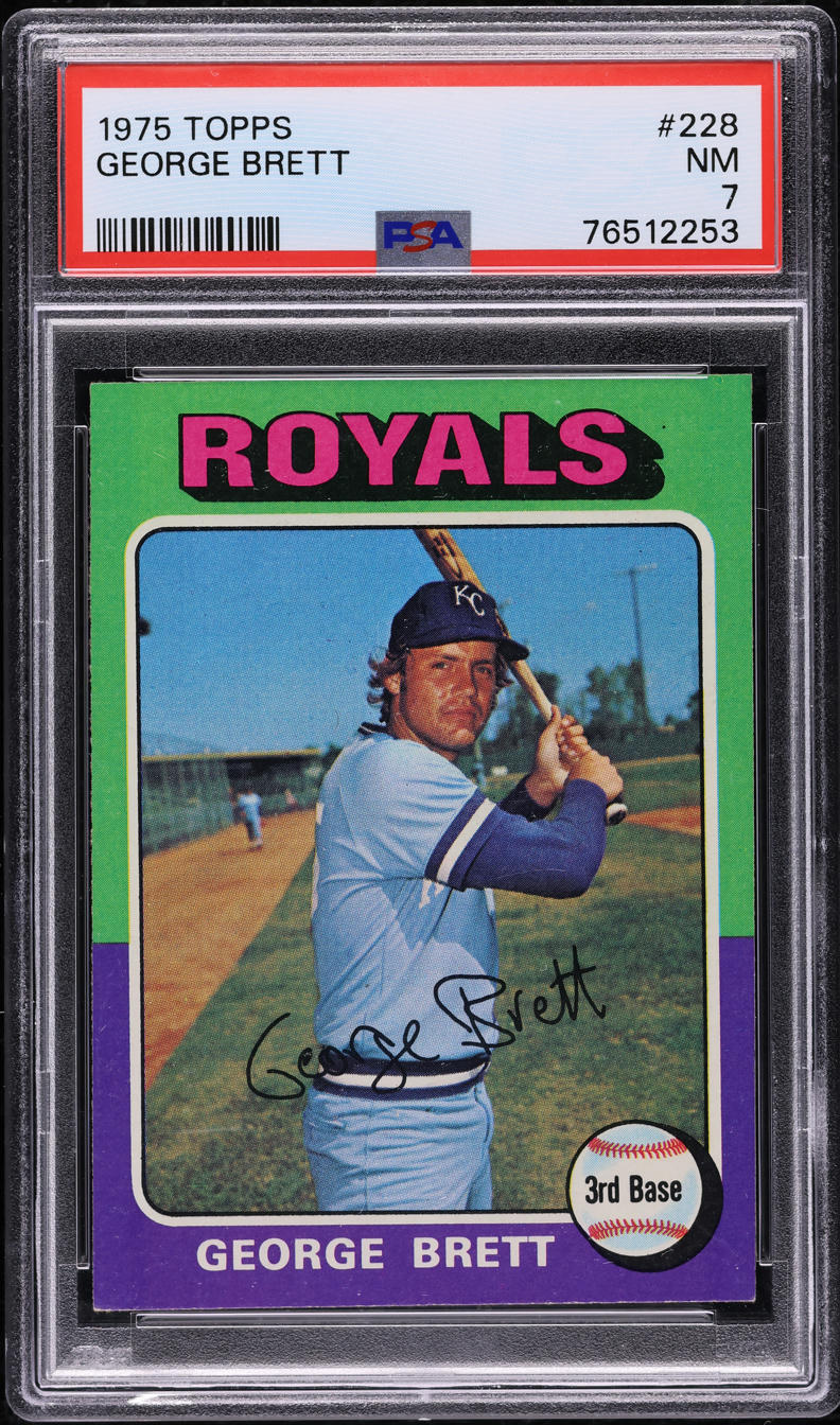 1975 Topps George Brett ROOKIE #228 PSA 7 NRMT on Fanatics Collect