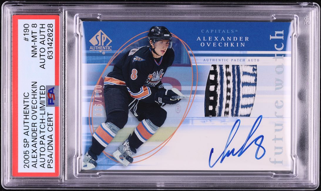 2005 SP Authentic Limited Alexander Ovechkin ROOKIE PATCH AUTO DNA 8 / ...