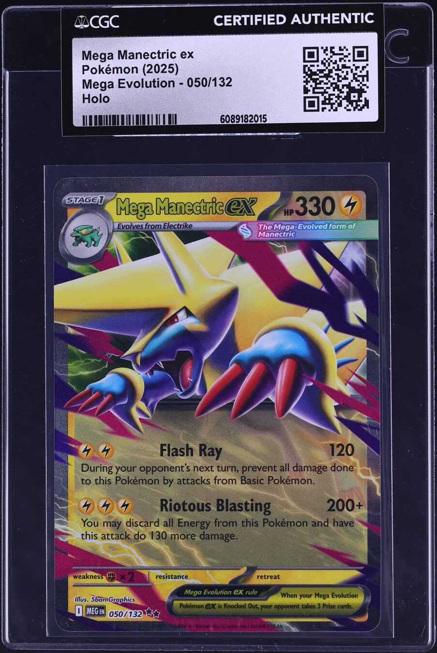 2025 Pokemon Mega Evolution Holo Mega Manectric ex #50 CGC AUTH on ...