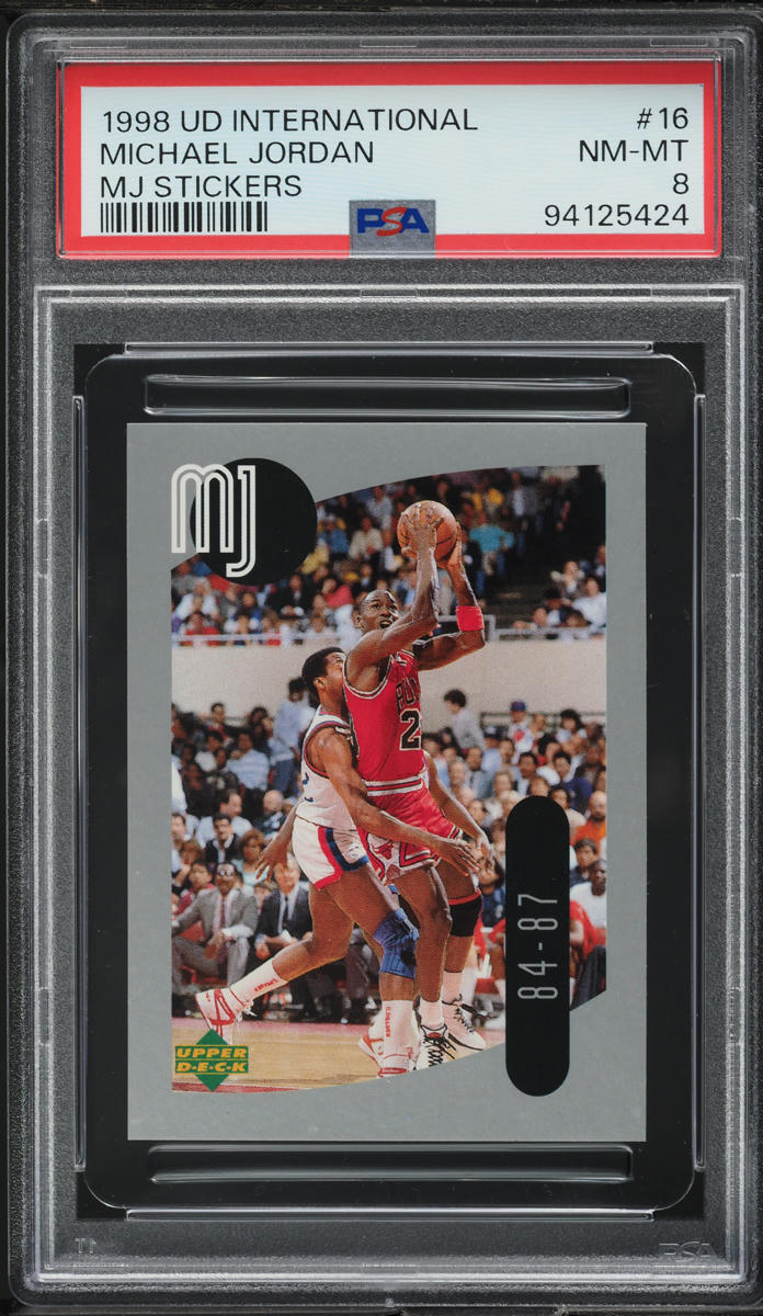 1998 Upper Deck International MJ Stickers Michael Jordan #77 PSA 3 VG ...