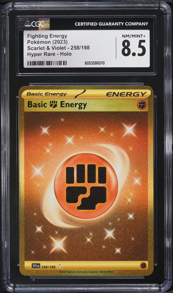 2023 Pokemon Scarlet & Violet Hyper Rare Fighting Energy #258 CGC 8.5 NM-MT+ on Fanatics Collect