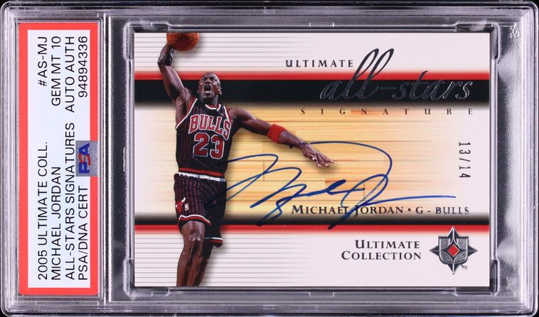 2005 Ultimate Collection All-Stars Signatures Michael Jordan AUTO /14 # ...