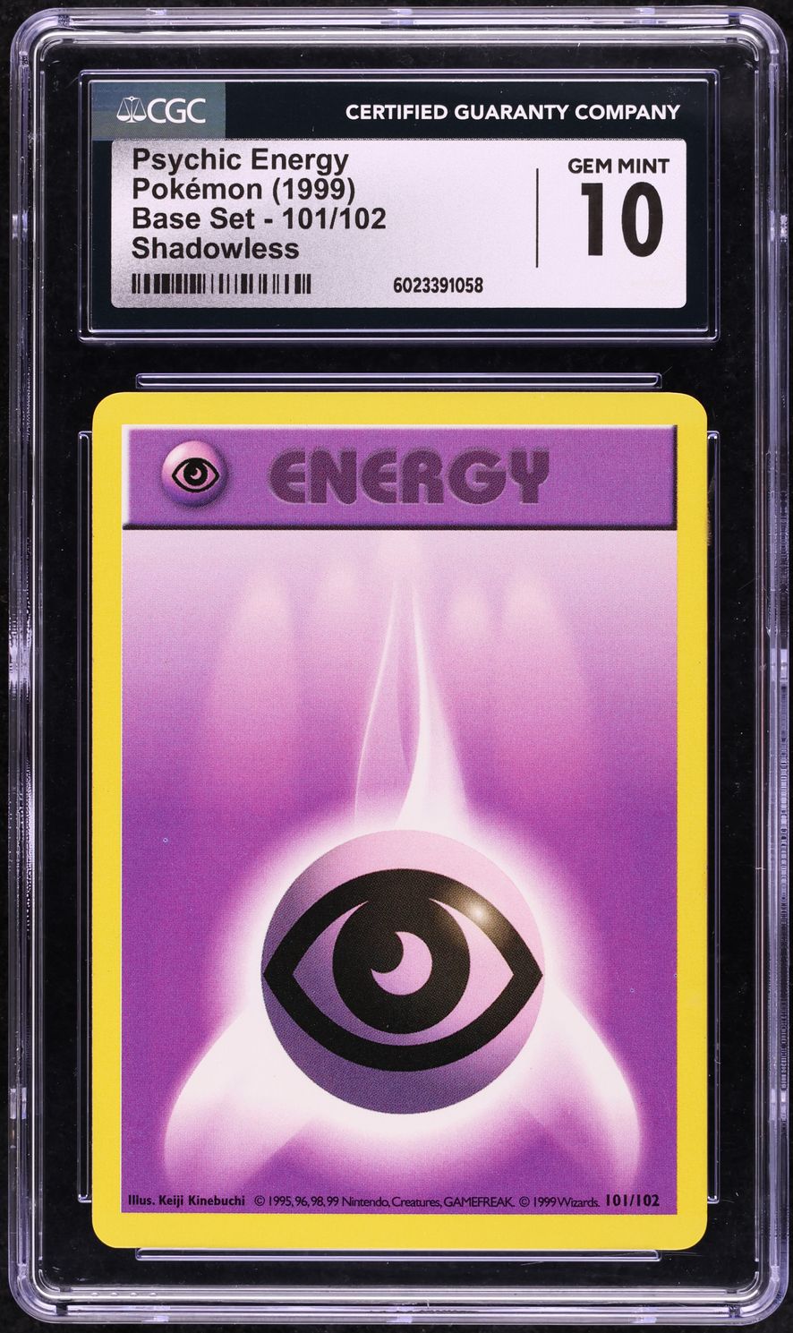 1999 Pokemon Base Set Shadowless Psychic Energy #101 CGC 10 GEM MINT on ...