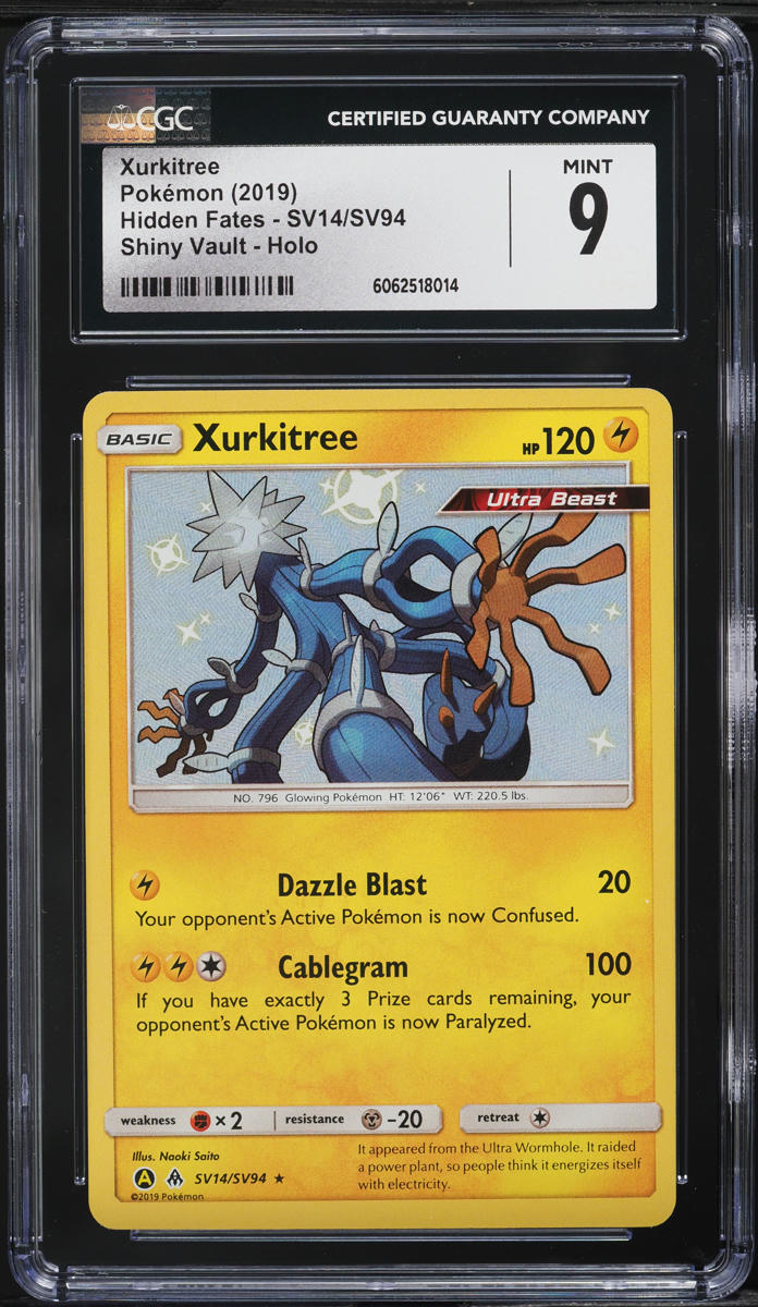 2019 Pokemon Sun & Moon Hidden Fates Shiny Xurkitree #SV14 CGC 9 MINT ...