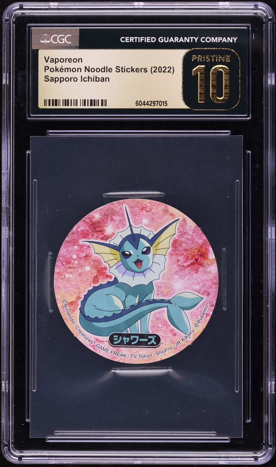2022 Pokemon Japanese Sapporo Ichiban Noodle Stickers Vaporeon CGC 10 ...