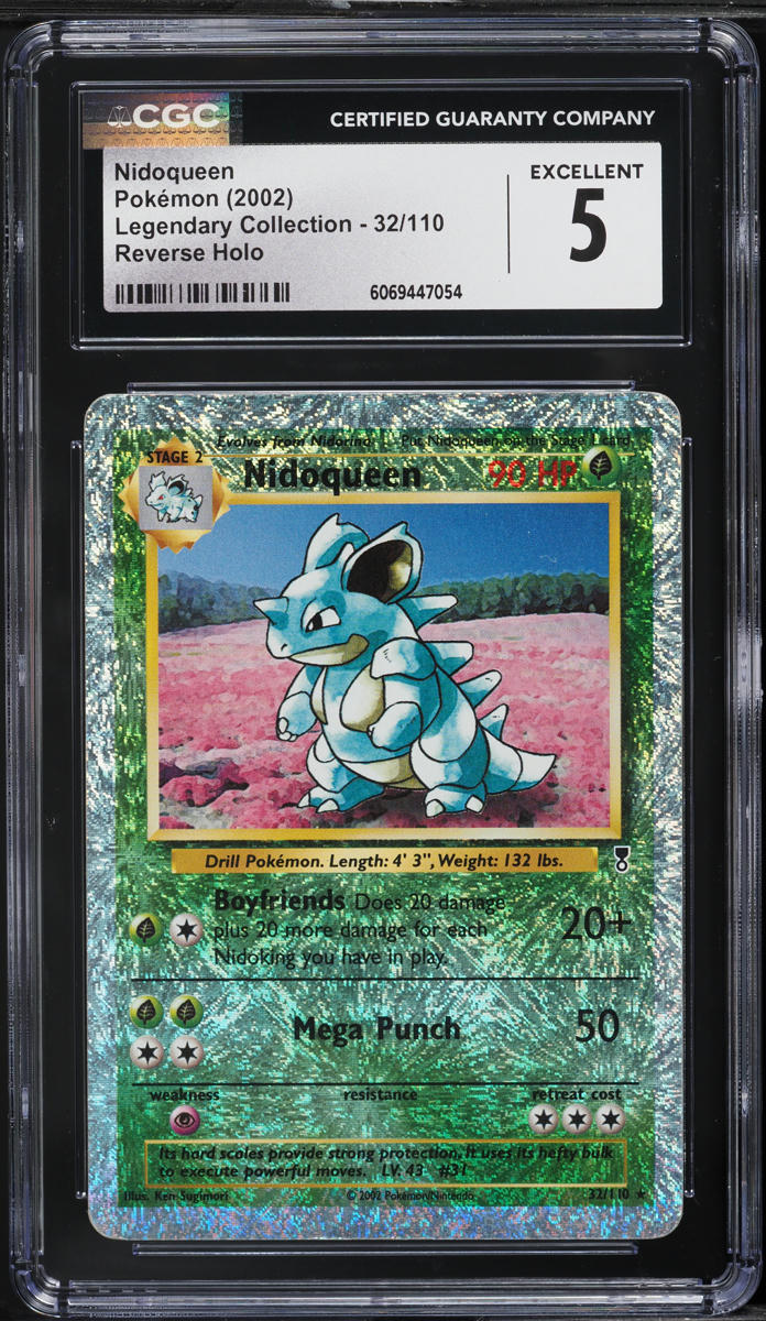2002 Pokemon Legendary Collection Reverse Holo Nidoqueen #32 CGC 5 EX ...