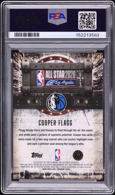 2025 Topps Chrome Cactus Jack X ASG Red Refractor Cooper Flagg ROOKIE 5 ...