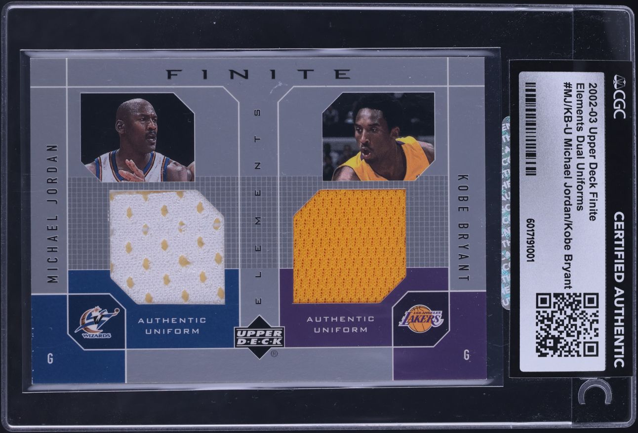 2002Upper Deck Finite Elements Dual Michael Jordan Kobe Bryant PATCH ...