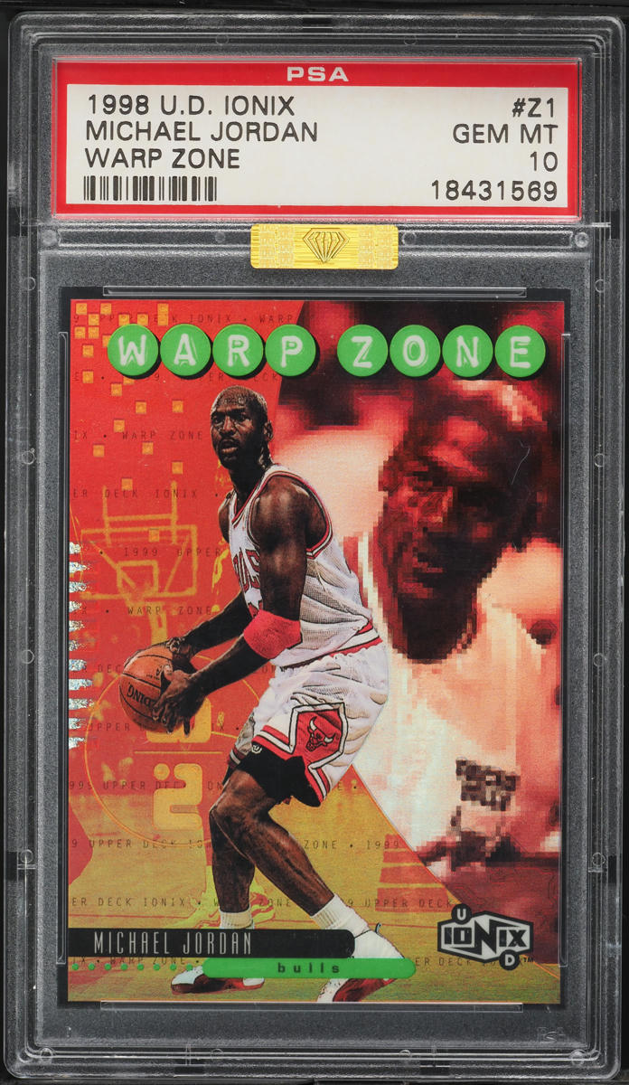 1998 Upper Deck Ionix Warp Zone Michael Jordan #Z1 MBA PSA 10 GEM MINT ...