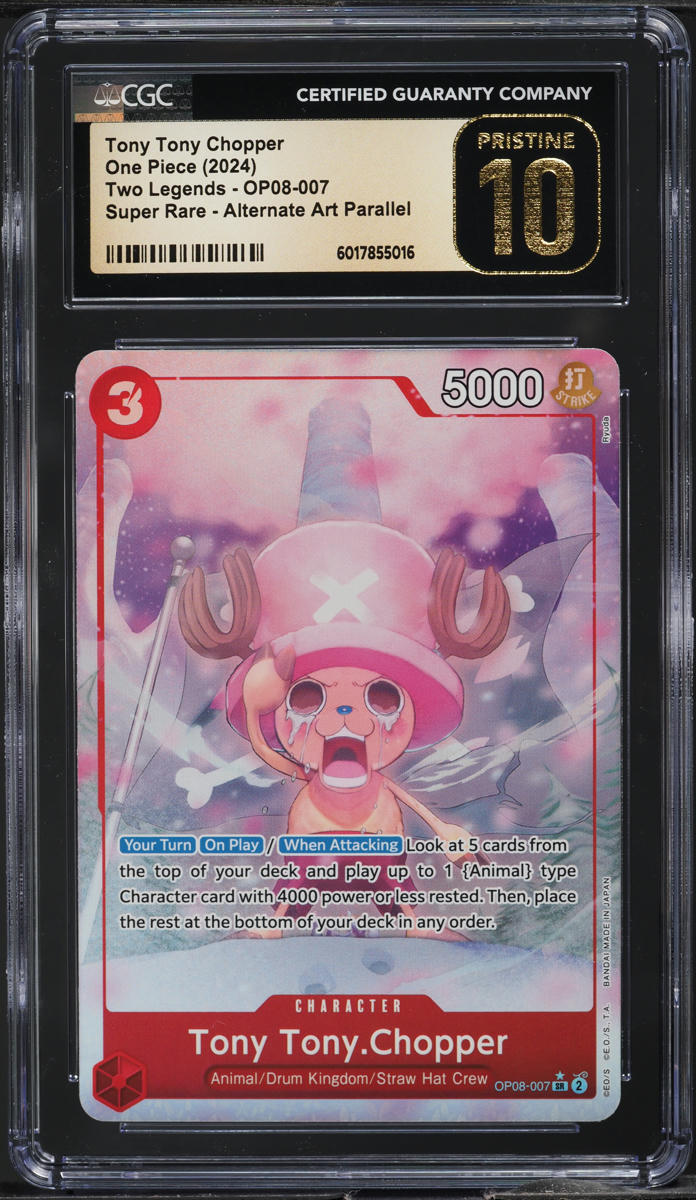 2024 One Piece Two Legends Alt Art Tony Chopper #OP08-007 CGC 10 PRISTINE on Fanatics Collect
