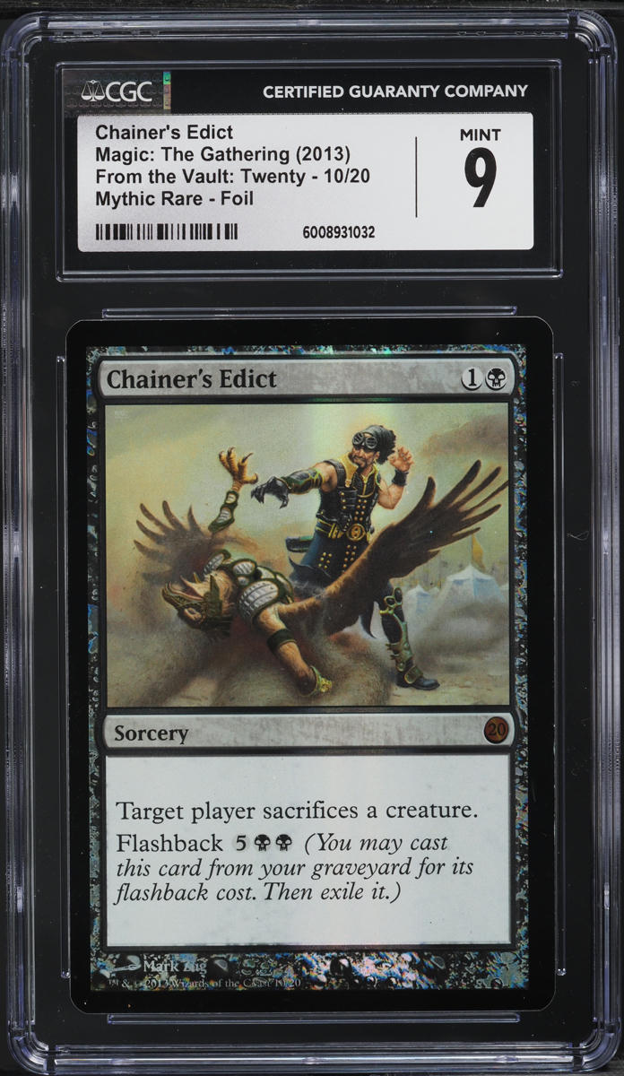 2013 Magic The Gathering From The Vault Twenty Foil Chainer's Edict CGC ...