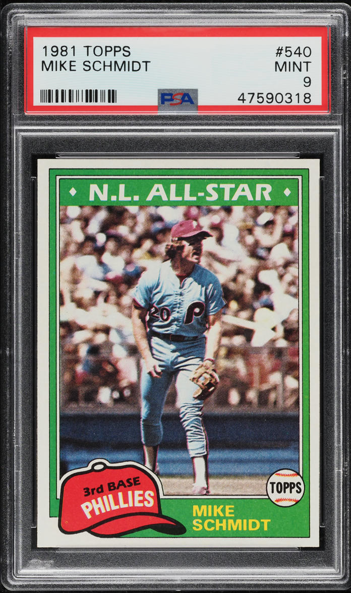 1981 Topps Mike Schmidt ALL-STAR #540 PSA 9 MINT on Fanatics Collect