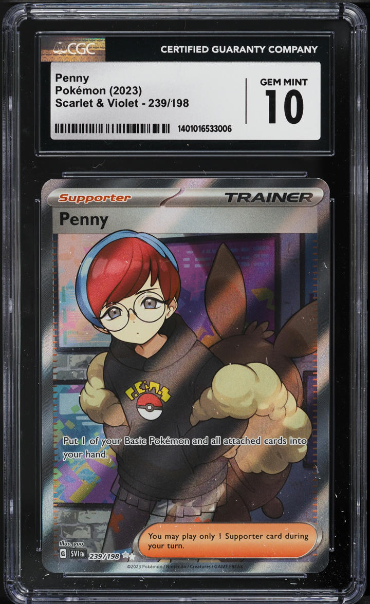 2023 Pokemon Scarlet & Violet Penny #239 CGC 10 GEM MINT on Fanatics ...