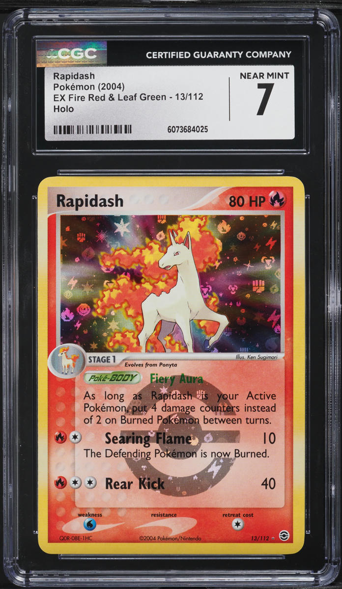2004 Pokemon EX Fire Red & Leaf Green Holo Rapidash #13 CGC 7 NRMT on ...