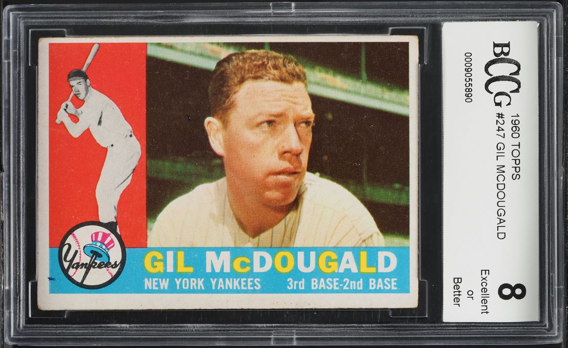 1960 Topps Gil McDougald #247 BCCG 8 NM-MT on Fanatics Collect