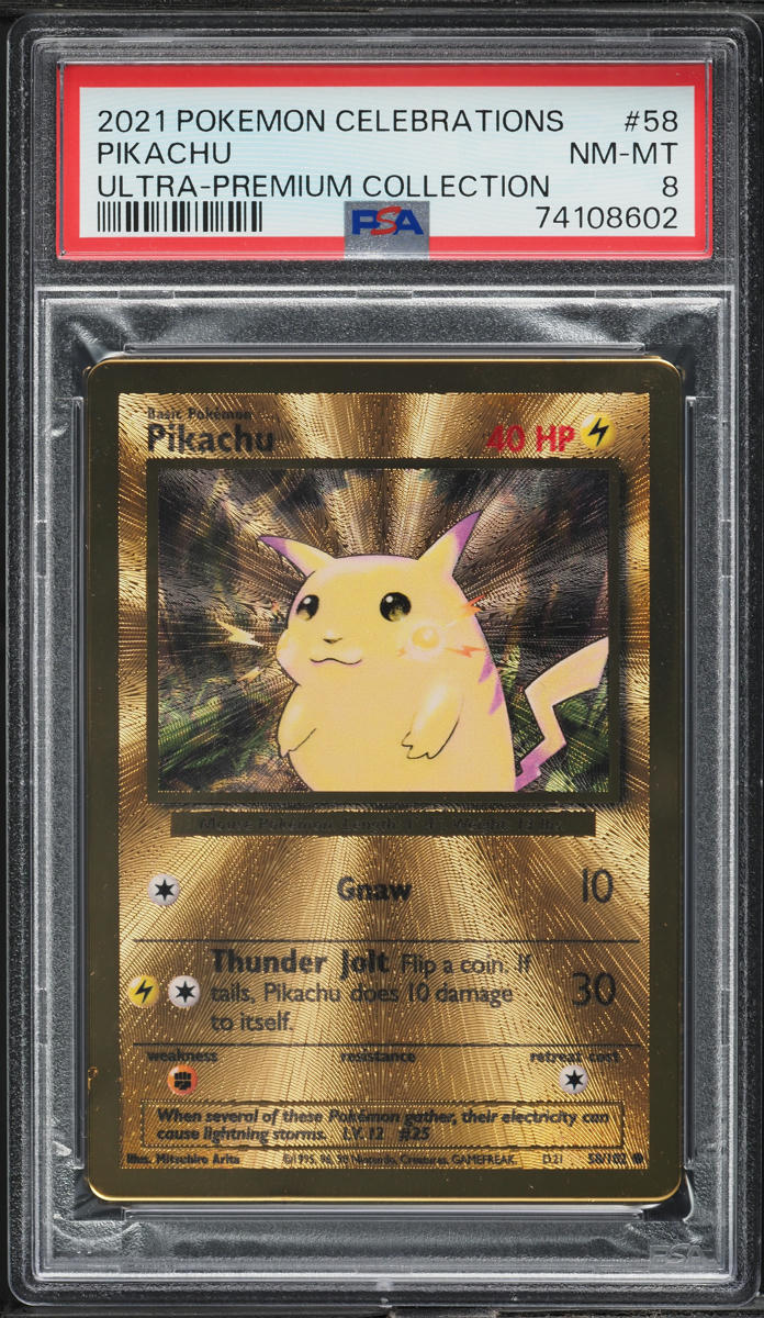 2021 Pokemon SWSH Celebrations Ultra Premium Collection Pikachu #58 PSA ...