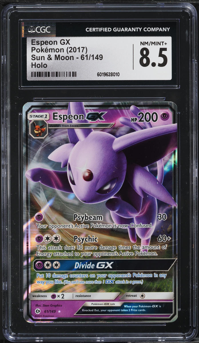 2017 Pokemon Sun & Moon Espeon GX #61 CGC 8.5 NM-MT+ on Fanatics Collect