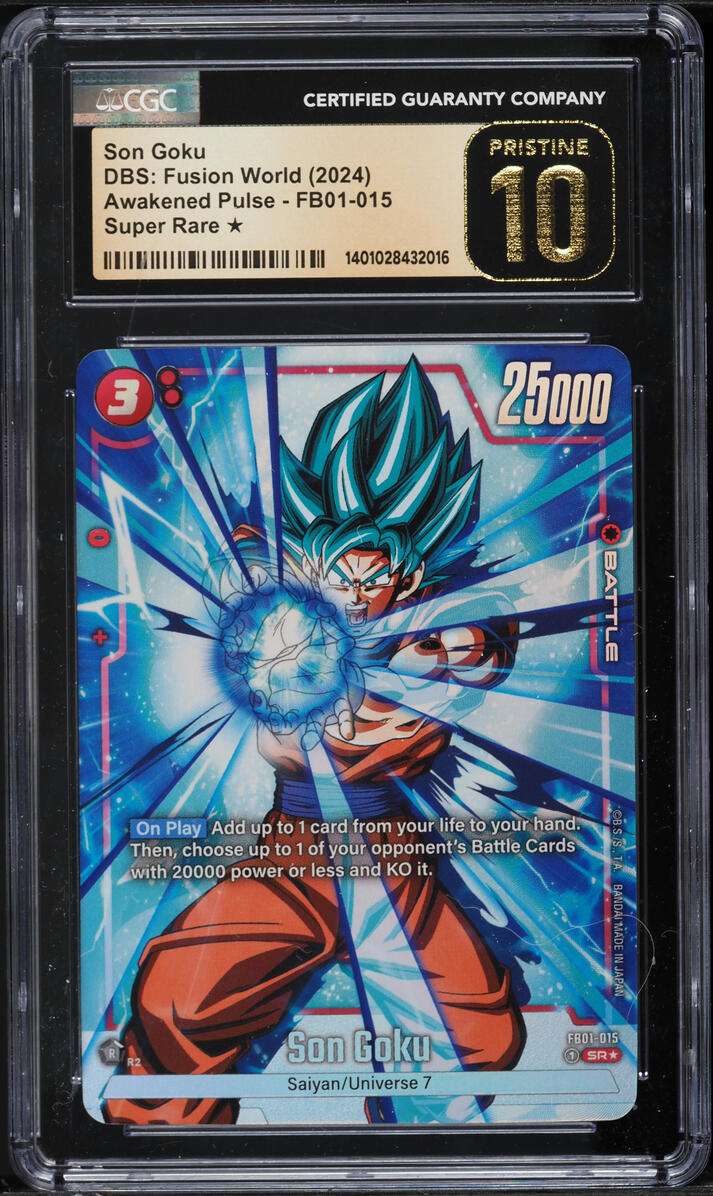 2024 Dragon Ball S Fusion World Awakened Pulse Son Goku #FB01015 CGC 10 PRISTINE on Fanatics Collect