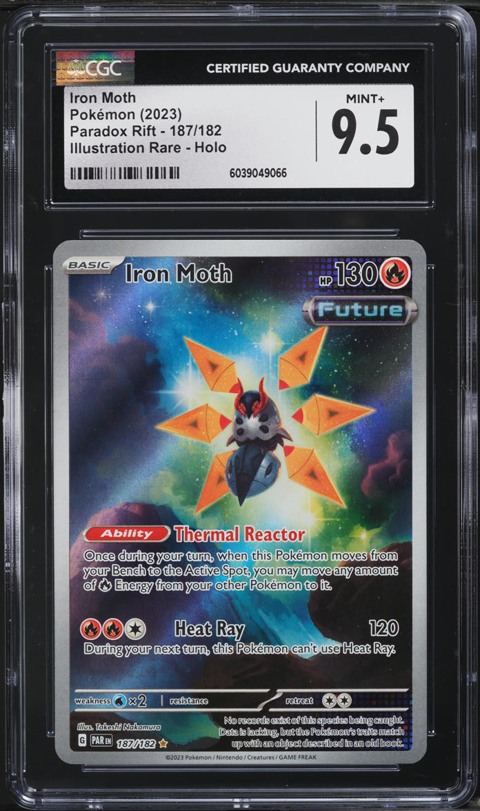 2023 Pokemon Paradox Rift Illustration Rare Iron Moth #187 CGC 9.5 ...