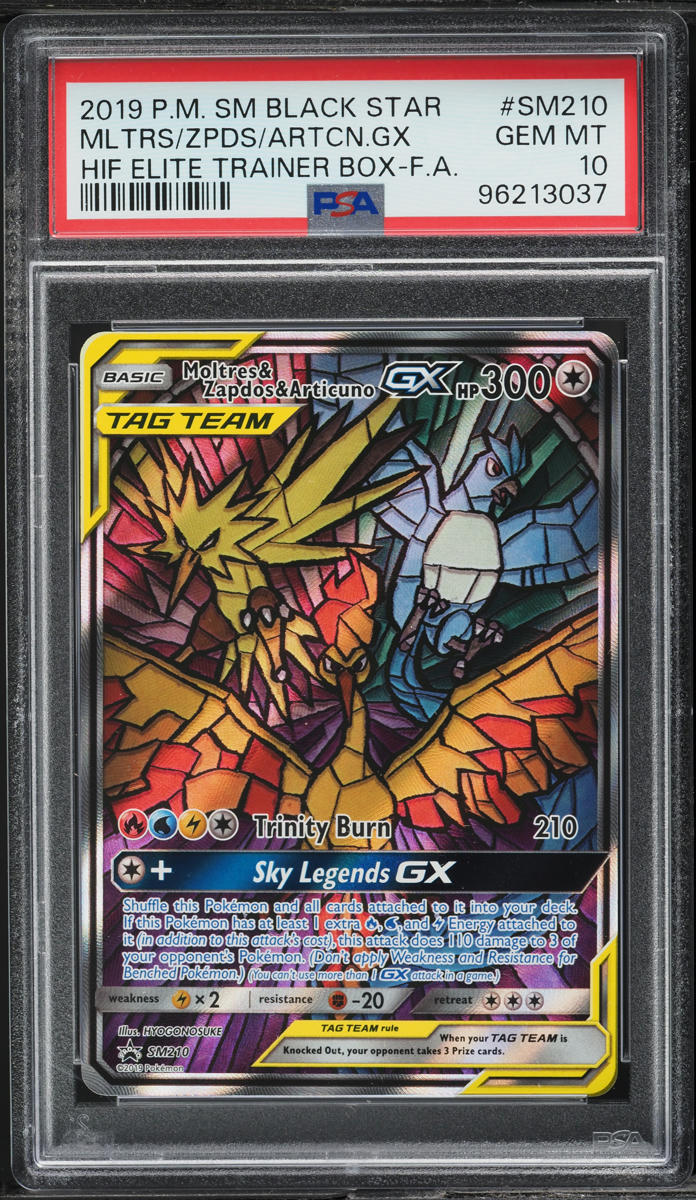 2019 Pokemon SM Promo Hidden Fates Moltres Zapdos Articuno GX #SM210 ...