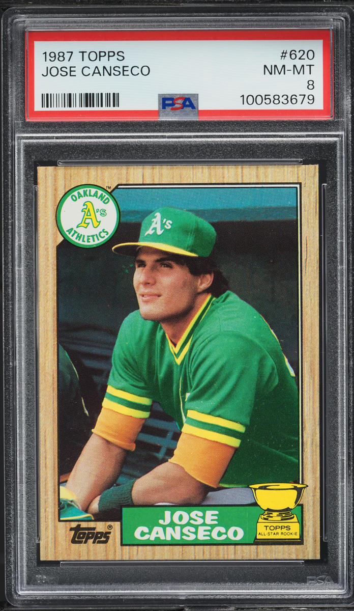 1987 Topps Jose Canseco ROOKIE #620 PSA 8 NM-MT on Fanatics Collect