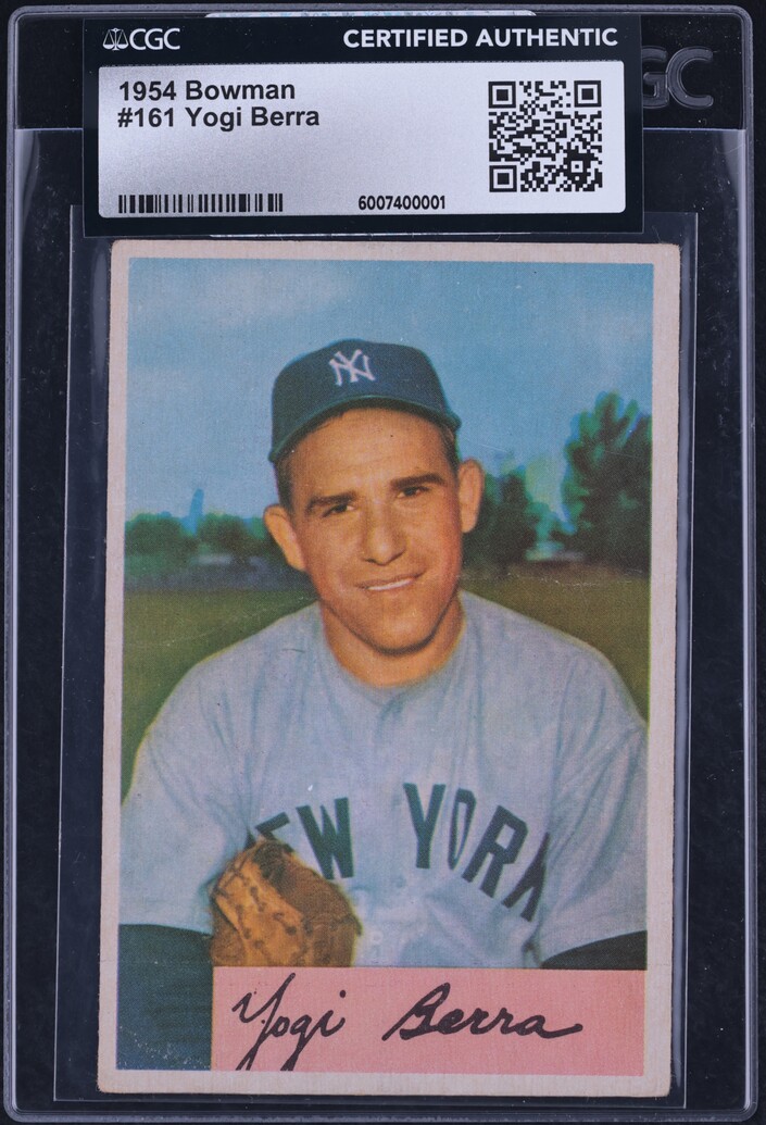 1954 Bowman Yogi Berra #161 CGC AUTH on Fanatics Collect