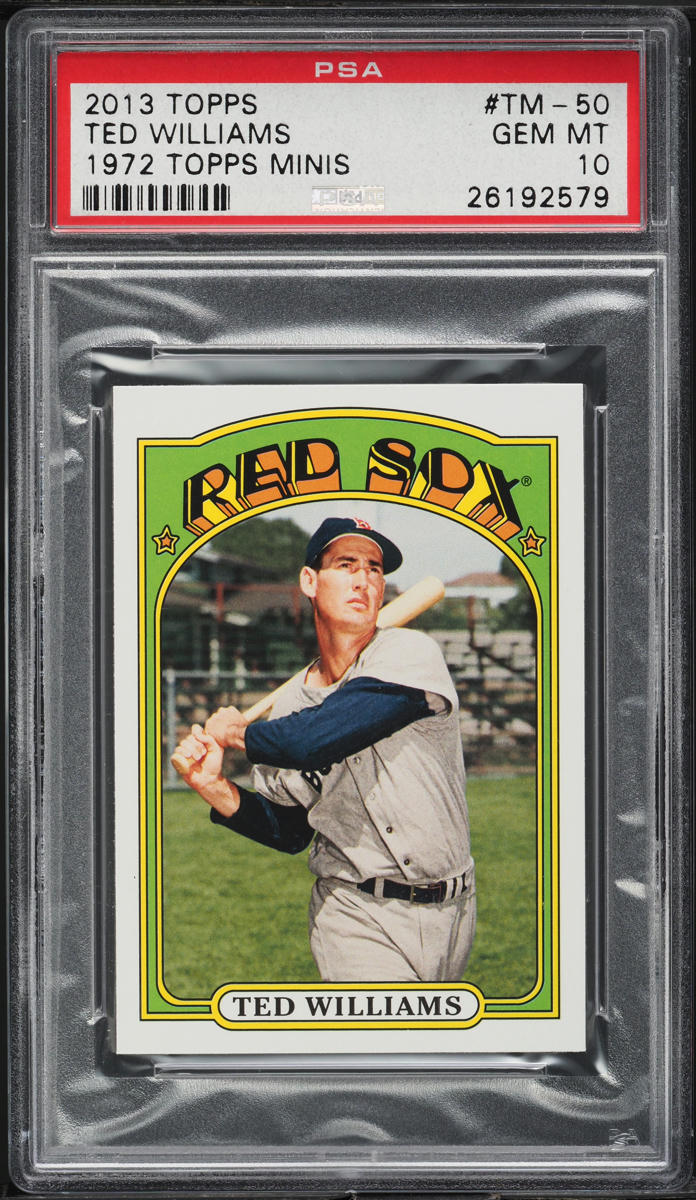 2013 Topps '72 Minis Ted Williams #TM-50 PSA 10 GEM MINT on Fanatics ...
