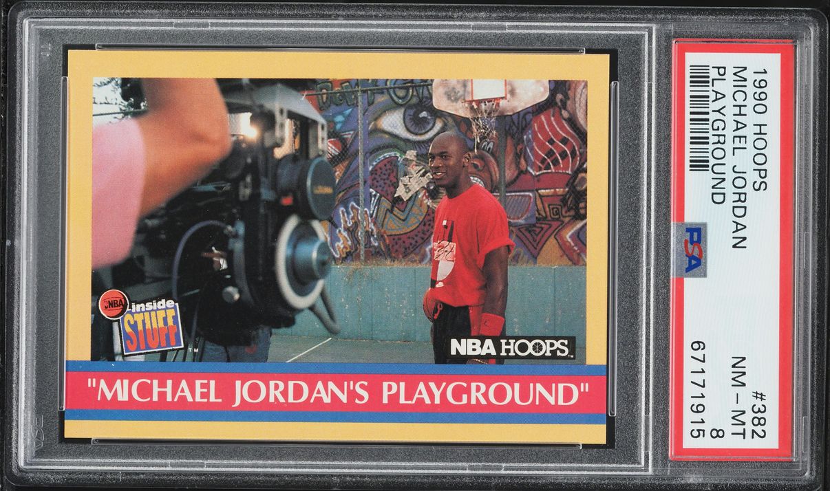 1990 Hoops Playground Michael Jordan #382 PSA 8 NM-MT on Fanatics Collect