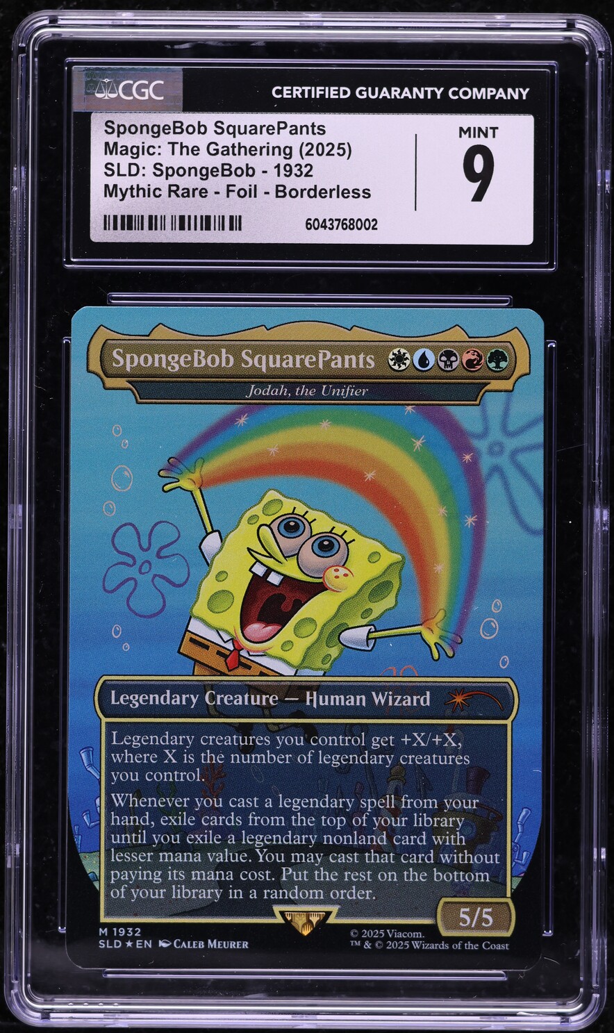 2025 MTG SLD: SpongeBob Foil Borderless SpongeBob SquarePants #1932 CGC ...