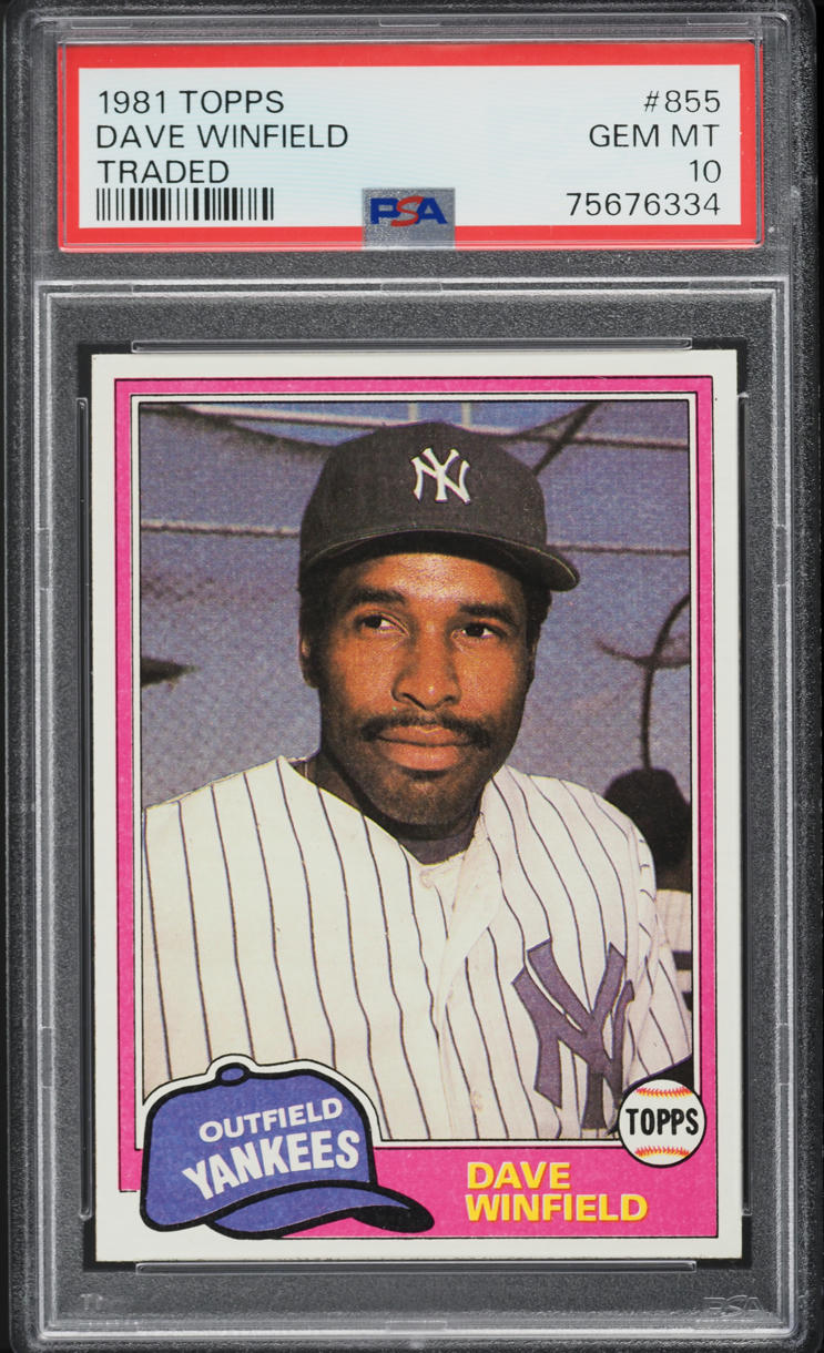 1981 Topps Traded Dave Winfield #855 PSA 10 GEM MINT on Fanatics Collect