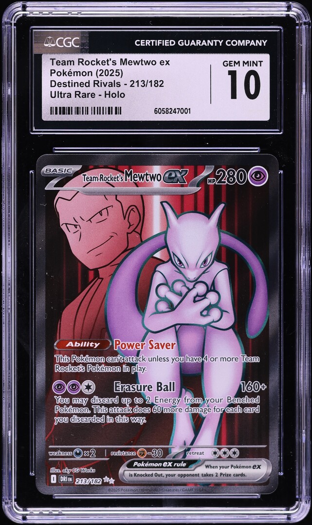 2025 Pokemon SV Destined Rivals Full Art Team Rocket's Mewtwo ex #213 ...