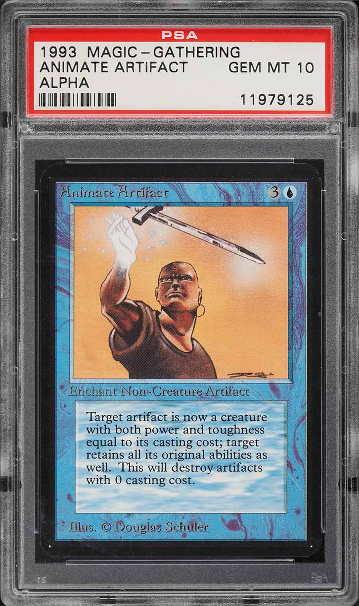 1993 Magic The Gathering MTG Alpha Animate Artifact U B PSA 10 GEM MINT ...
