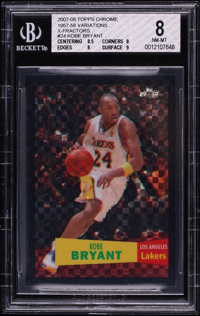 2007 Topps Chrome '57 Variations Xfractor Kobe Bryant /50 #24 BGS 8 NM ...