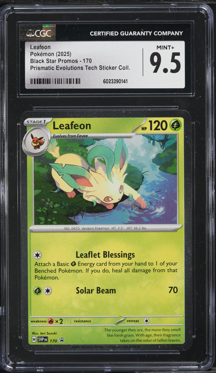 2025 Pokemon SV Promo Prismatic Evolutions Tech Sticker Leafeon #170 ...
