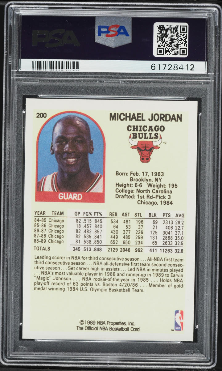 1989 Hoops Michael Jordan #200 PSA 10 GEM MINT on Fanatics Collect