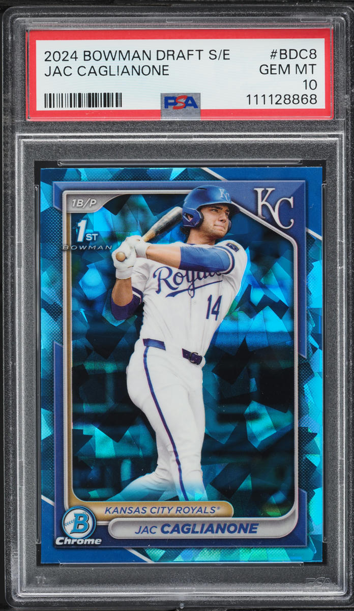 2024 Bowman Chrome Draft Sapphire Jac Caglianone PROSPECT #BDC-8 PSA 10 GEM MINT on Fanatics Collect