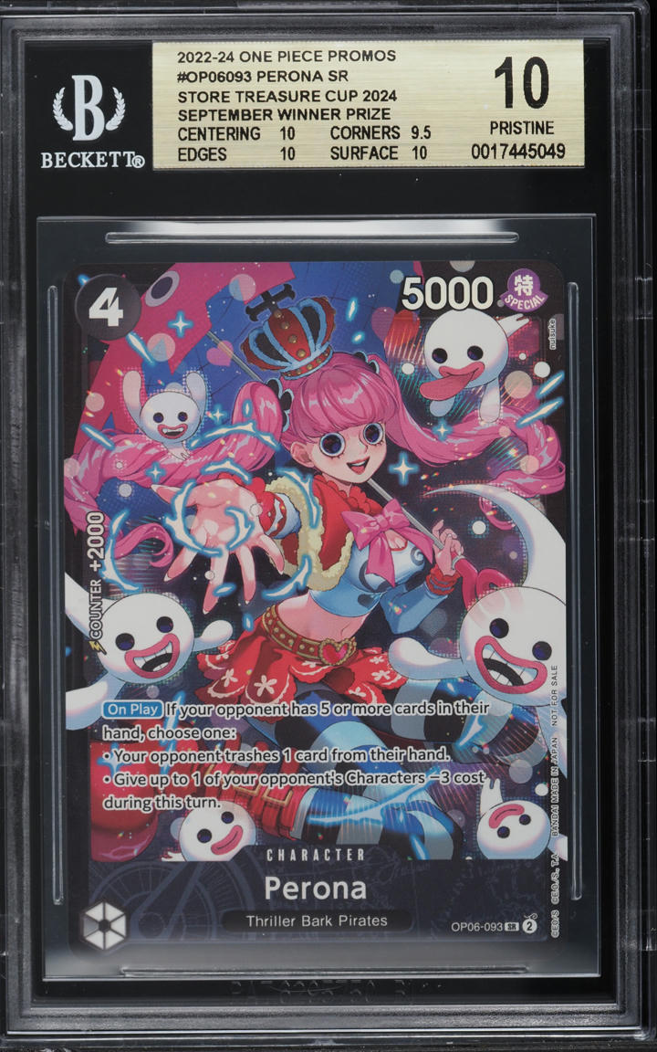 2022 One Piece Promo Treasure Cup Winner Perona #OP06-093 BGS 10 ...