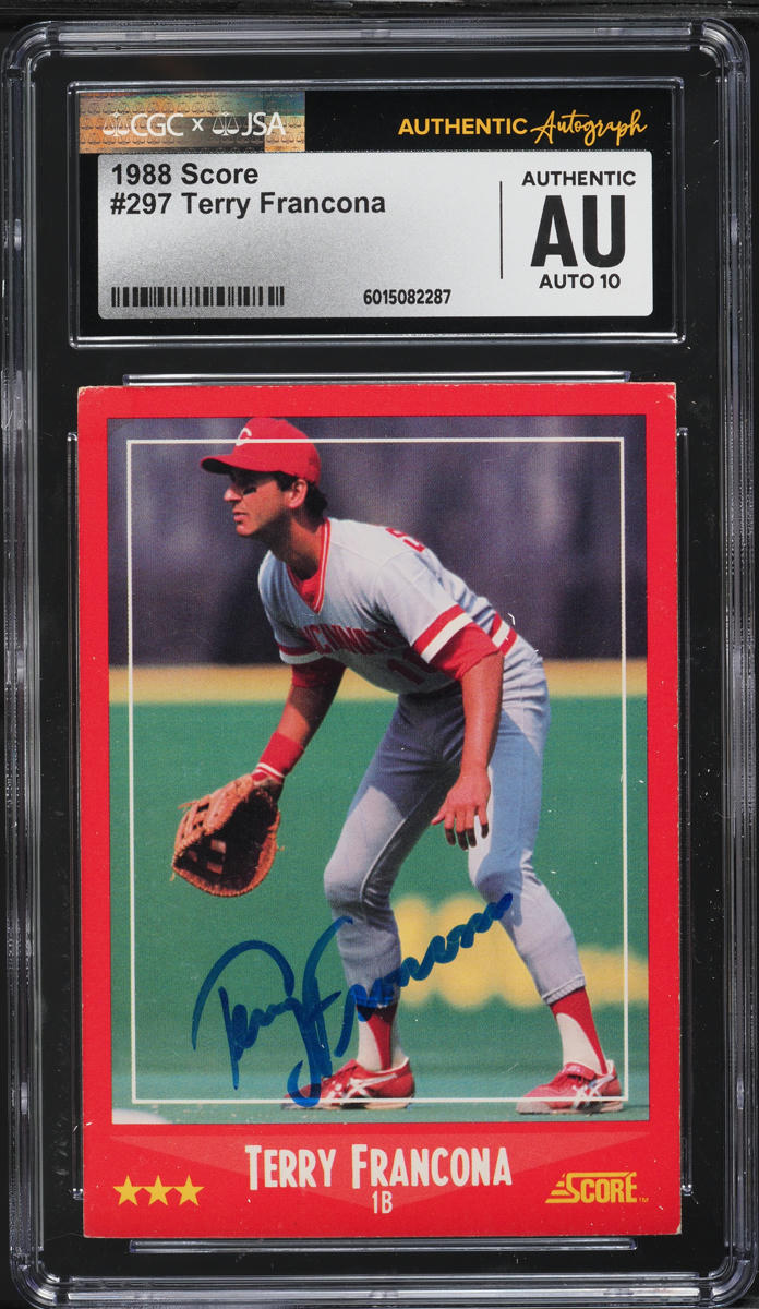 1988 Score Terry Francona AUTO #297 JSA CGC AUTH on Fanatics Collect