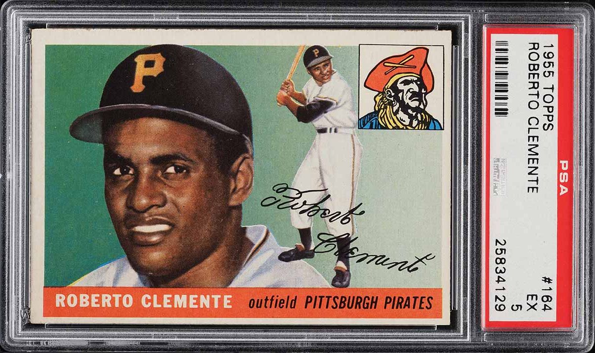 1955 Topps Roberto Clemente ROOKIE #164 PSA 5 EX on Fanatics Collect