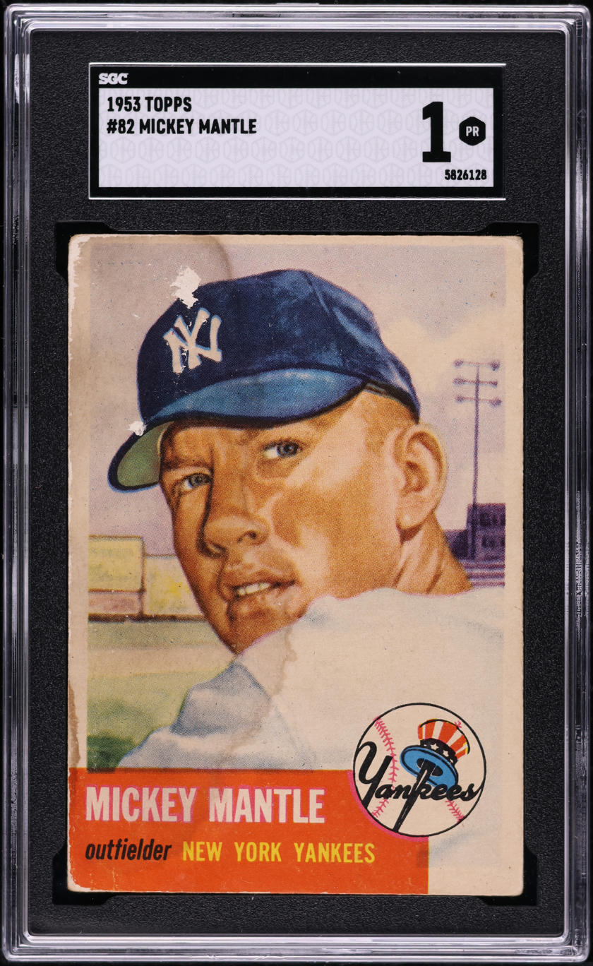 1953 Topps Mickey Mantle #82 SGC 1 PR on Fanatics Collect
