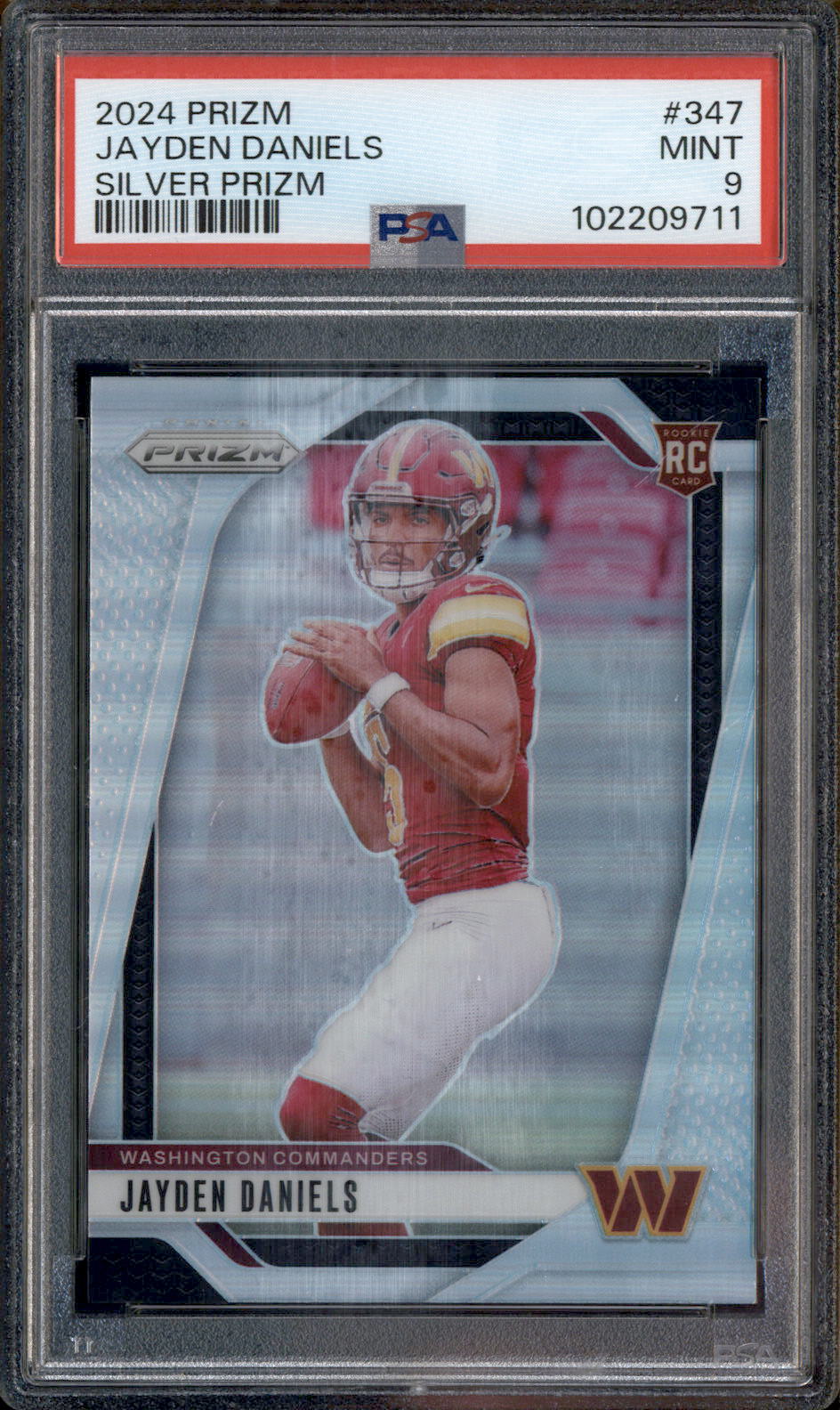2024 Panini Prizm Silver Prizm #347 Jayden Daniels RC Rookie PSA 9 on ...