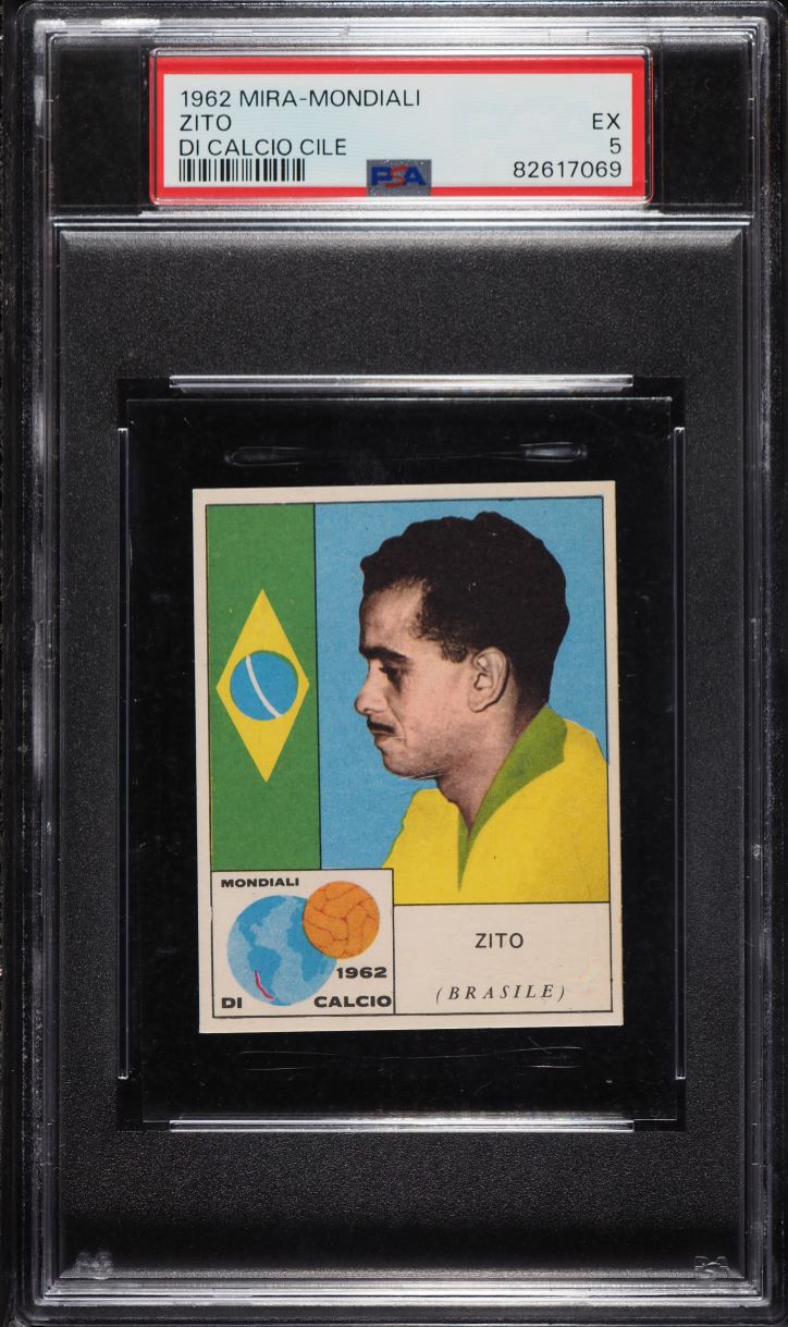 1962 Mira-Mondiali Di Calcio Cile Zito PSA 5 EX on Fanatics Collect