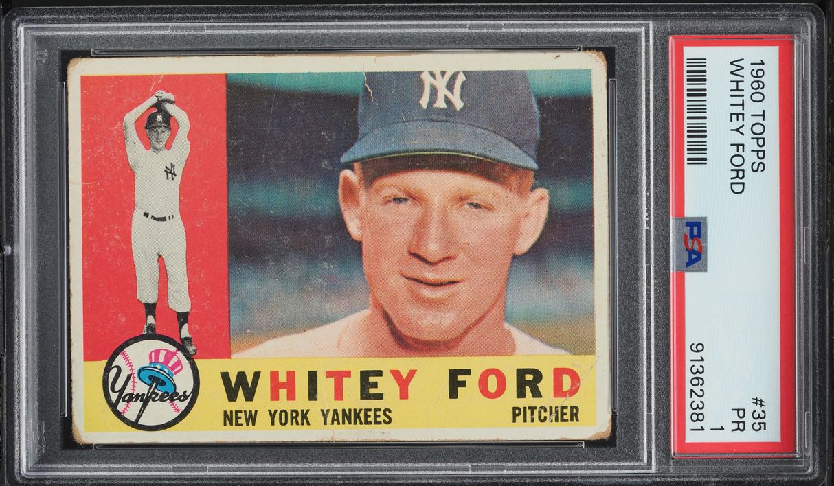 1960 Topps Whitey Ford #35 PSA 1 PR on Fanatics Collect