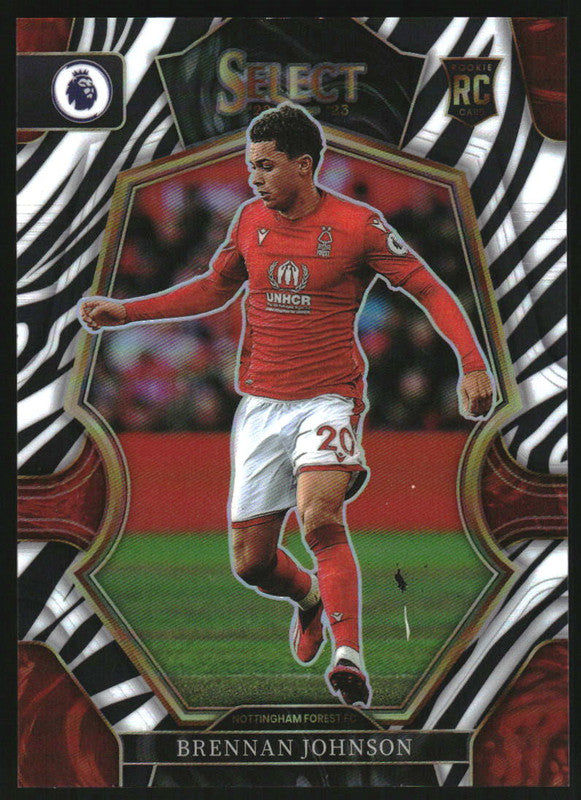 2022 Panini Select Premier League Zebra #111 Brennan Johnson RC ...