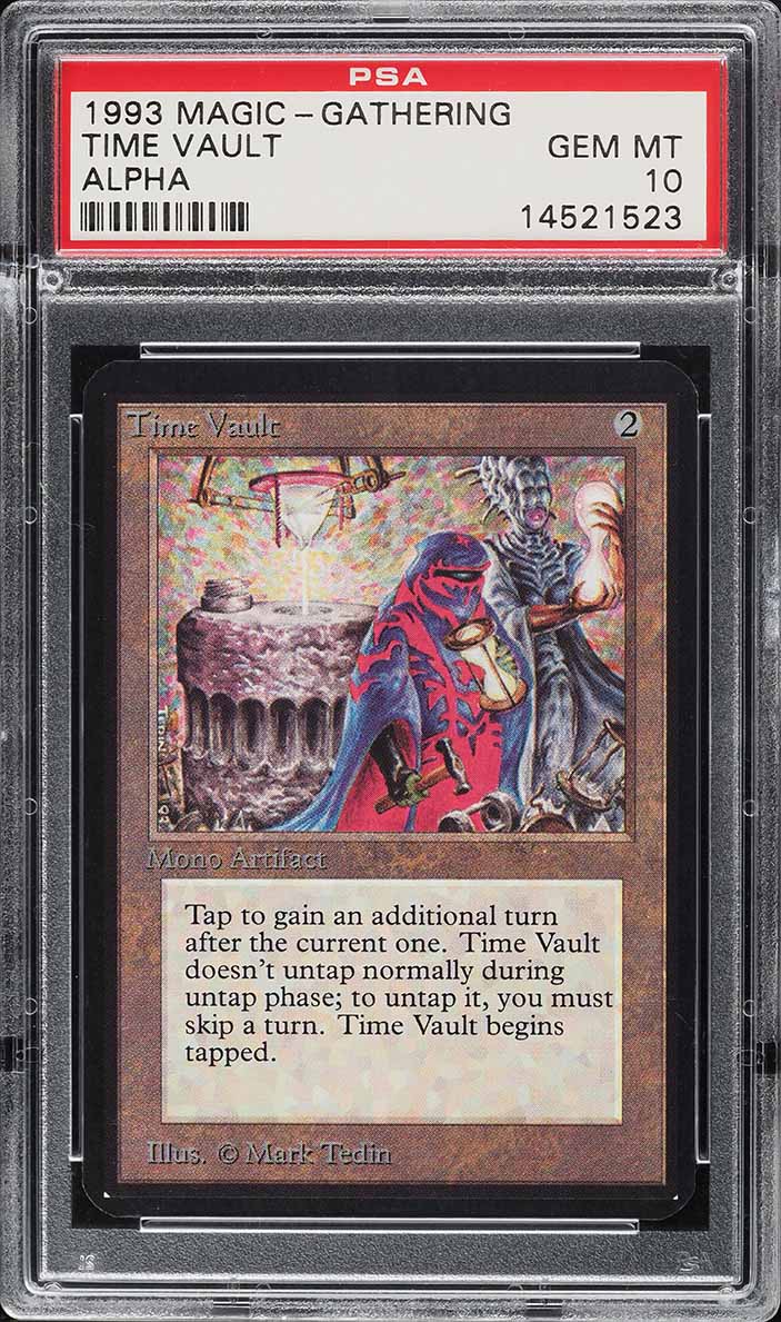 1993 Magic The Gathering MTG Alpha Time Vault PSA 10 GEM MINT on ...