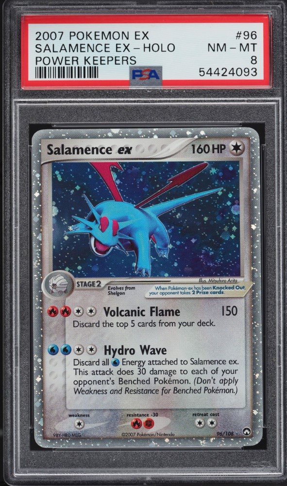 2007 Pokemon EX Power Keepers Holo Salamence Ex #96 PSA 8 NM-MT on ...
