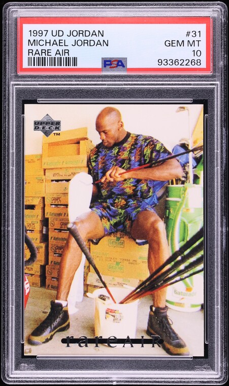 1997 Upper Deck MJ Rare Air Michael Jordan #31 PSA 10 GEM MINT on ...