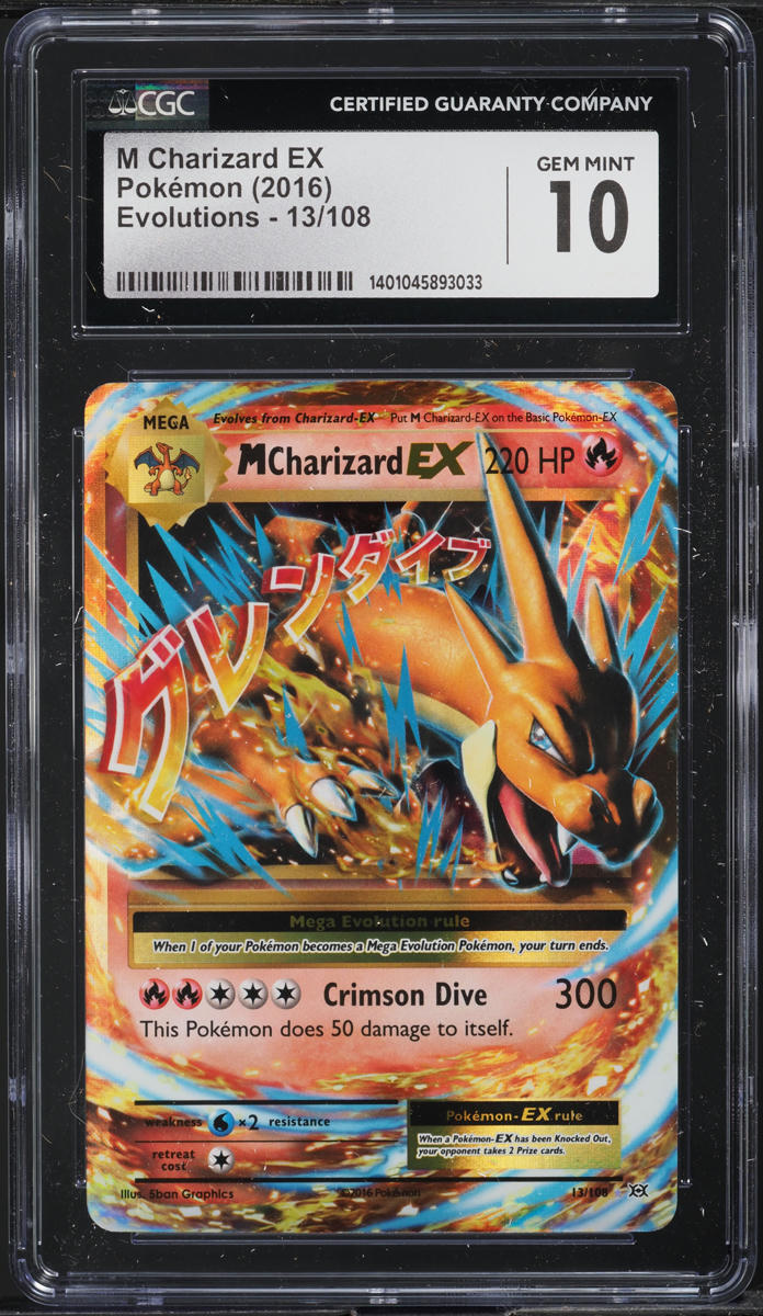 2016 Pokemon XY Evolutions M Charizard EX #13 CGC 10 GEM MINT on ...